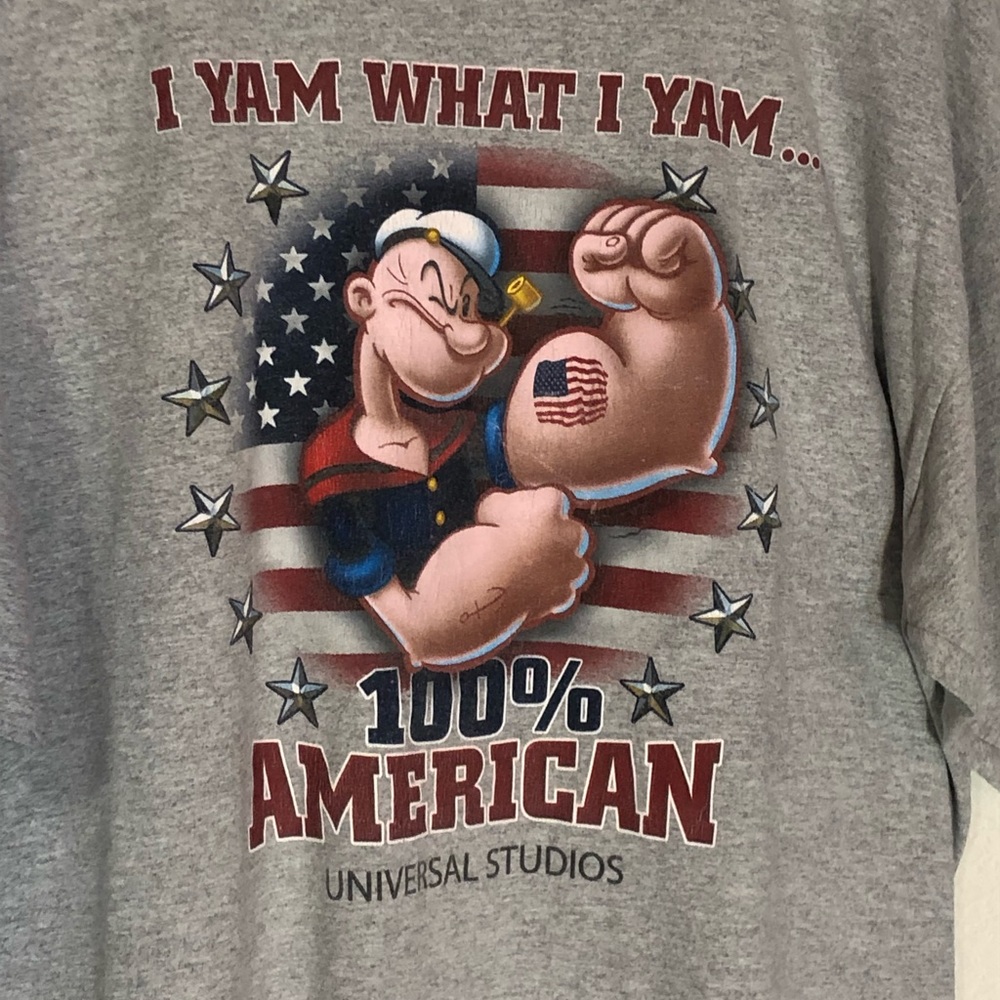 2000’s Popeyes 100% American Universal Studios Tee Sh… - Gem